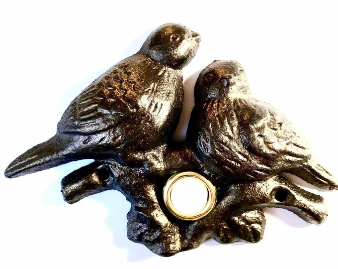 Doorbell - Love Bird Theme - Cast Iron - Oil Rubbed Bronze - Lighted ...