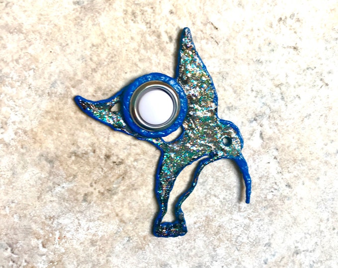 Hummingbird Doorbell Torch Cut Metal Colorful Handcrafted - Etsy