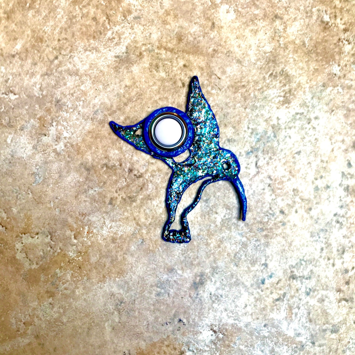 Hummingbird Doorbell Torch Cut Metal Colorful - Etsy