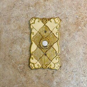 Doorbell Cover Plate - Classy Gold/pearl Color - Lattice Motif Pattern ...