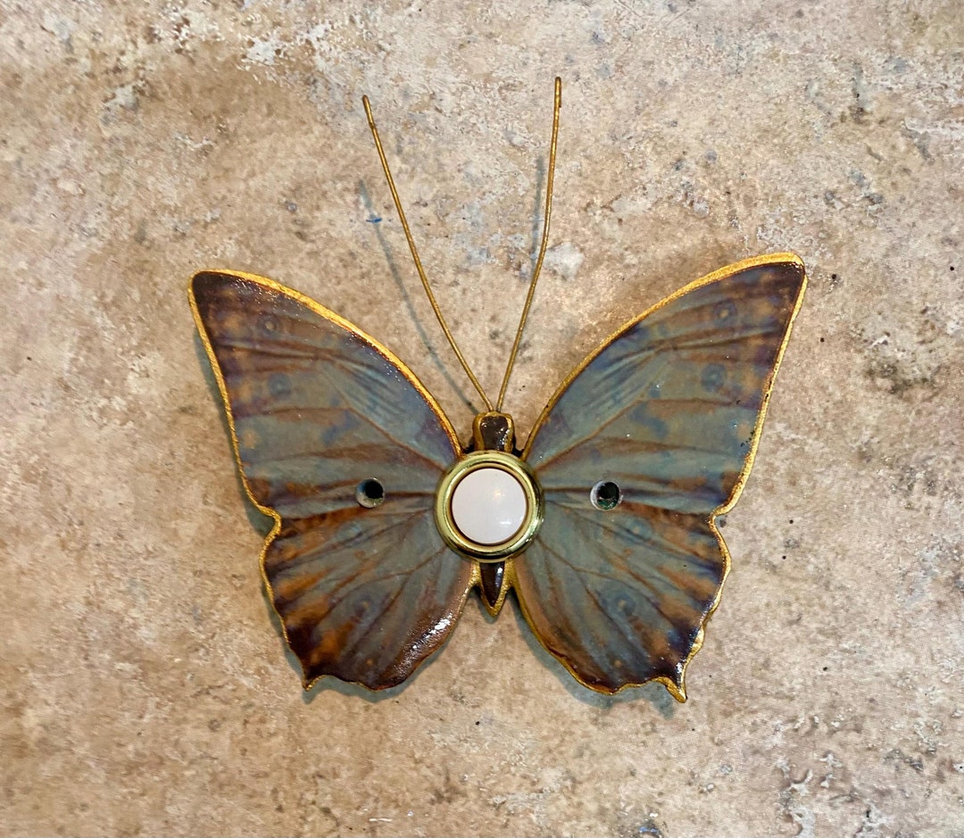 Butterfly Doorbell Colorful Handcrafted - Etsy