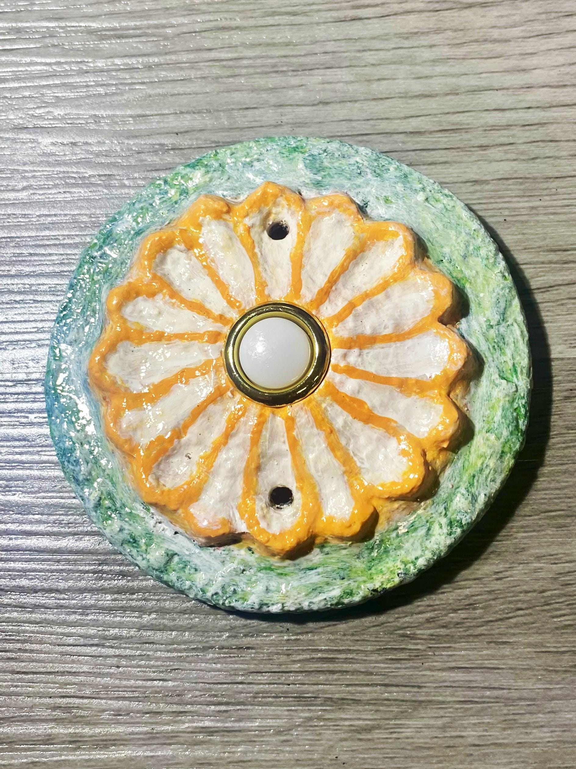 Doorbell Cover Plate - Daisy Flower - Lighted Button - Front Entry ...