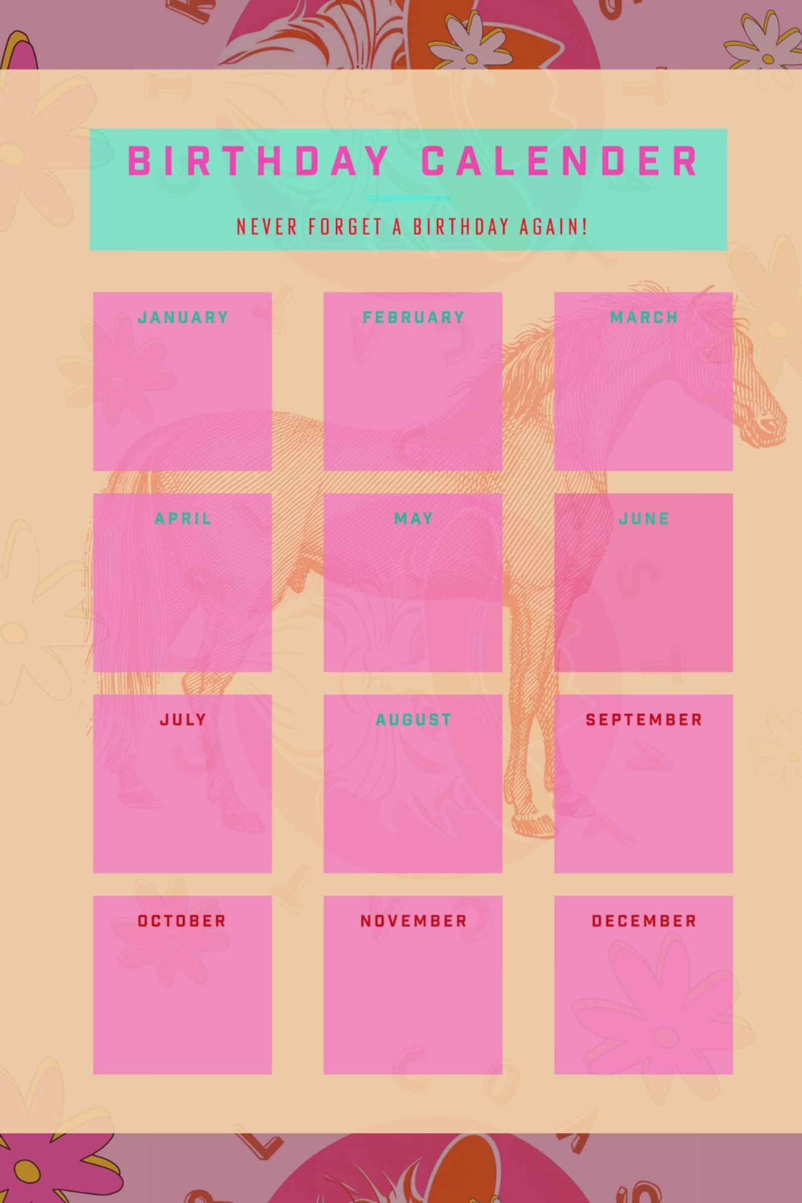 Cowgirl Barbie Pink and Turquoise Monthly and Weekly Planner (digital ...