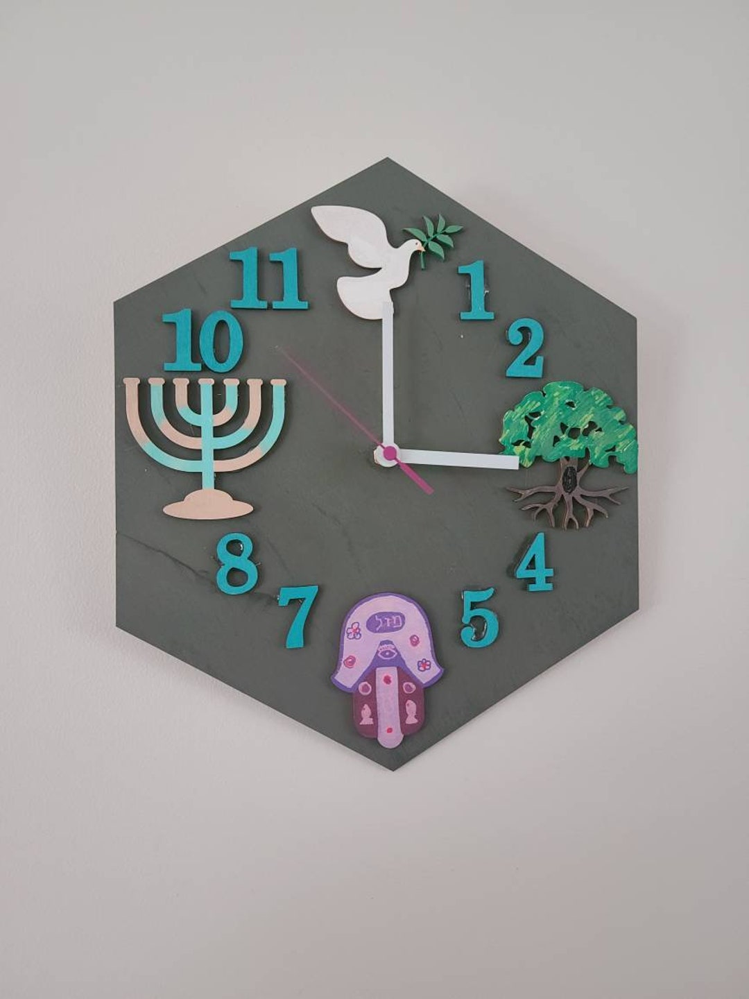 Clock: Jewish Symbols - Etsy