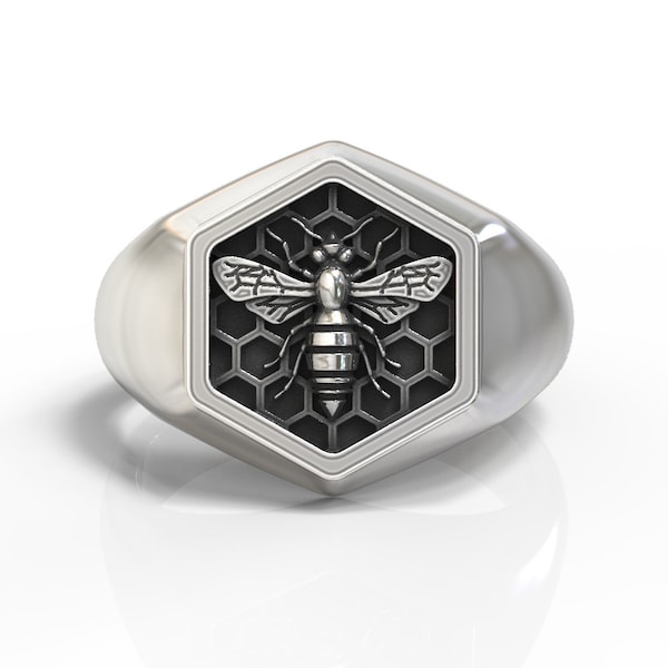 Silver Bee Ring - Etsy