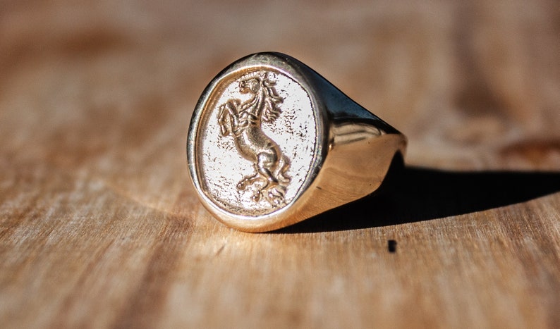 Silver Horse Ring Unisex Equestrian Ring Animal Ring Made of | Etsy