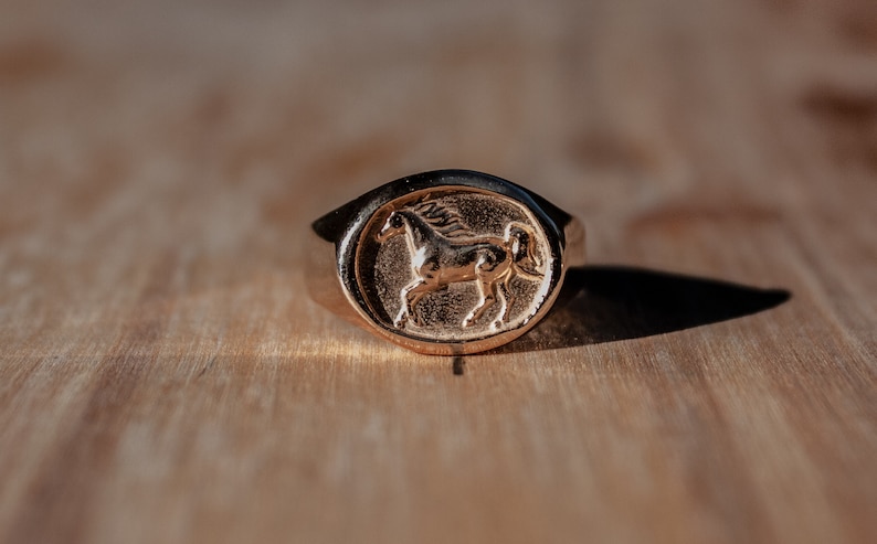 Silver Horse Ring Unisex Equestrian Ring Animal Ring Made of | Etsy