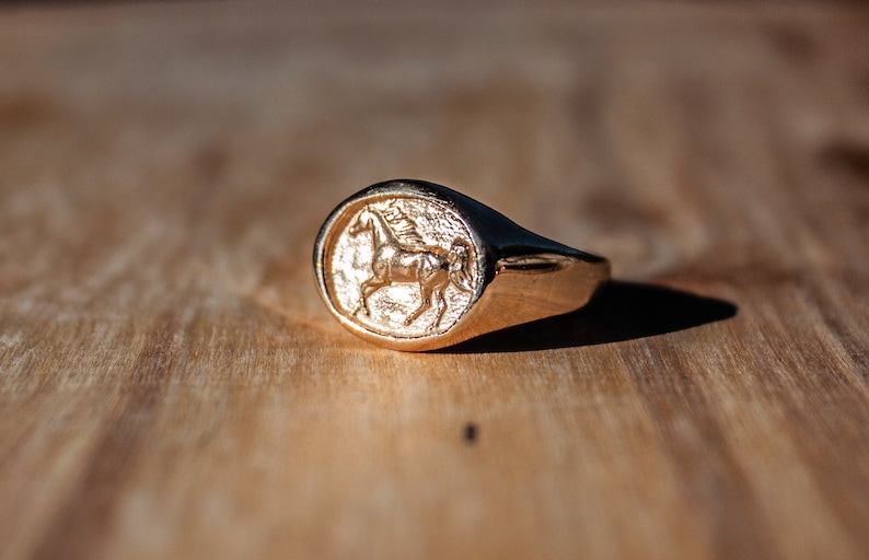 Silver Horse Ring Unisex Equestrian Ring Animal Ring Made of | Etsy
