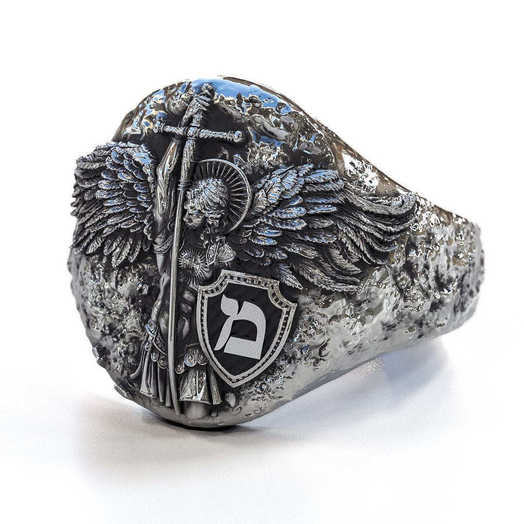 Archangel Saint Michael Signet Ring, Courage and Divine Protection From ...