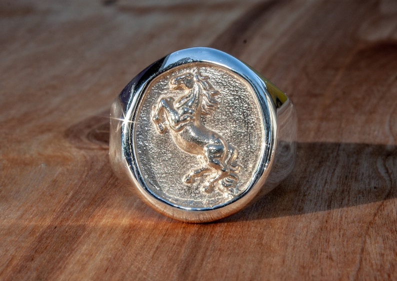 Silver Horse Ring Unisex Equestrian Ring Animal Ring Made of - Etsy
