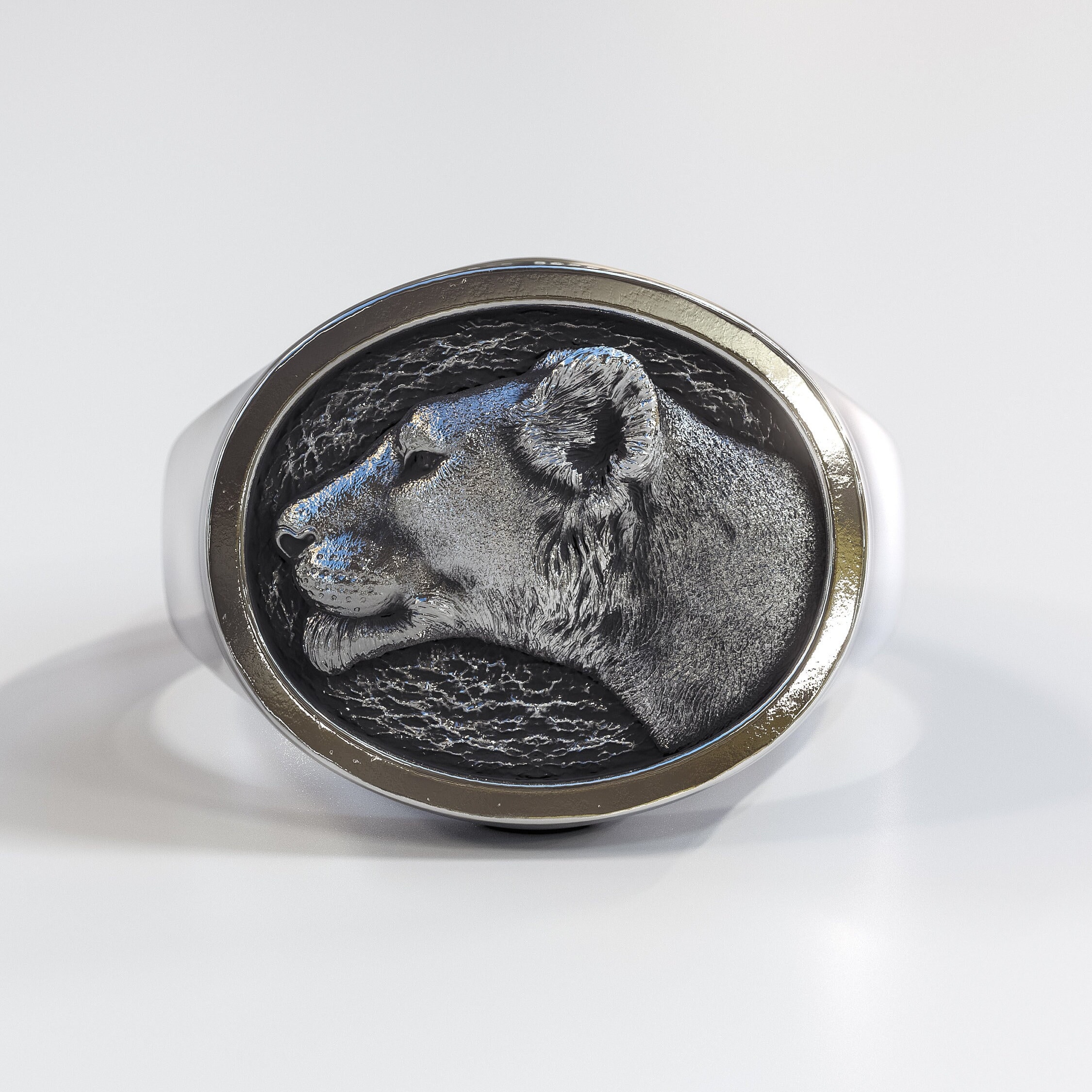Lioness Signet Ring - Strength & Courage Jewelry Gift - Empowering Lion ...