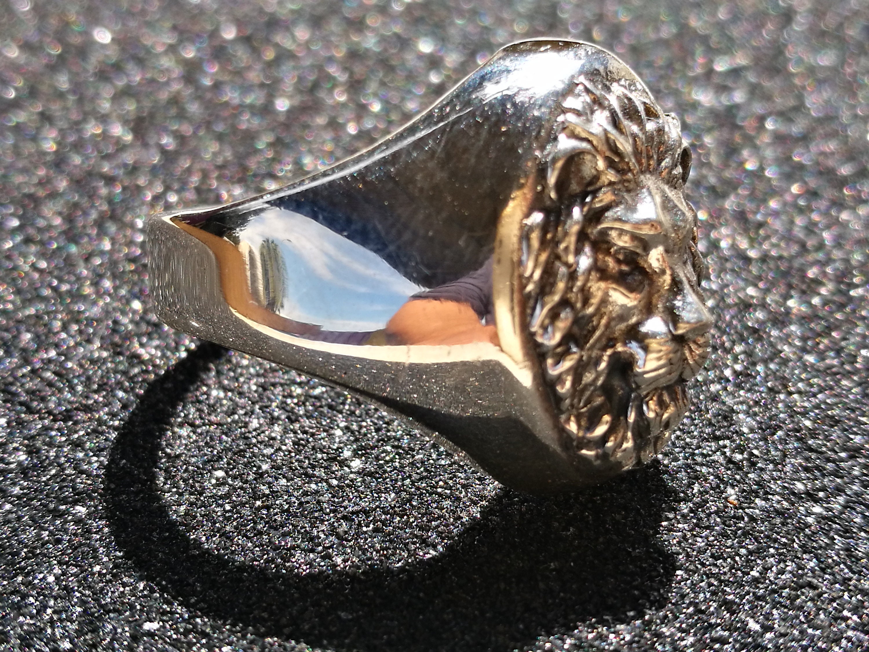 Mens lion ring sterling silver animal ringLion king chunky | Etsy