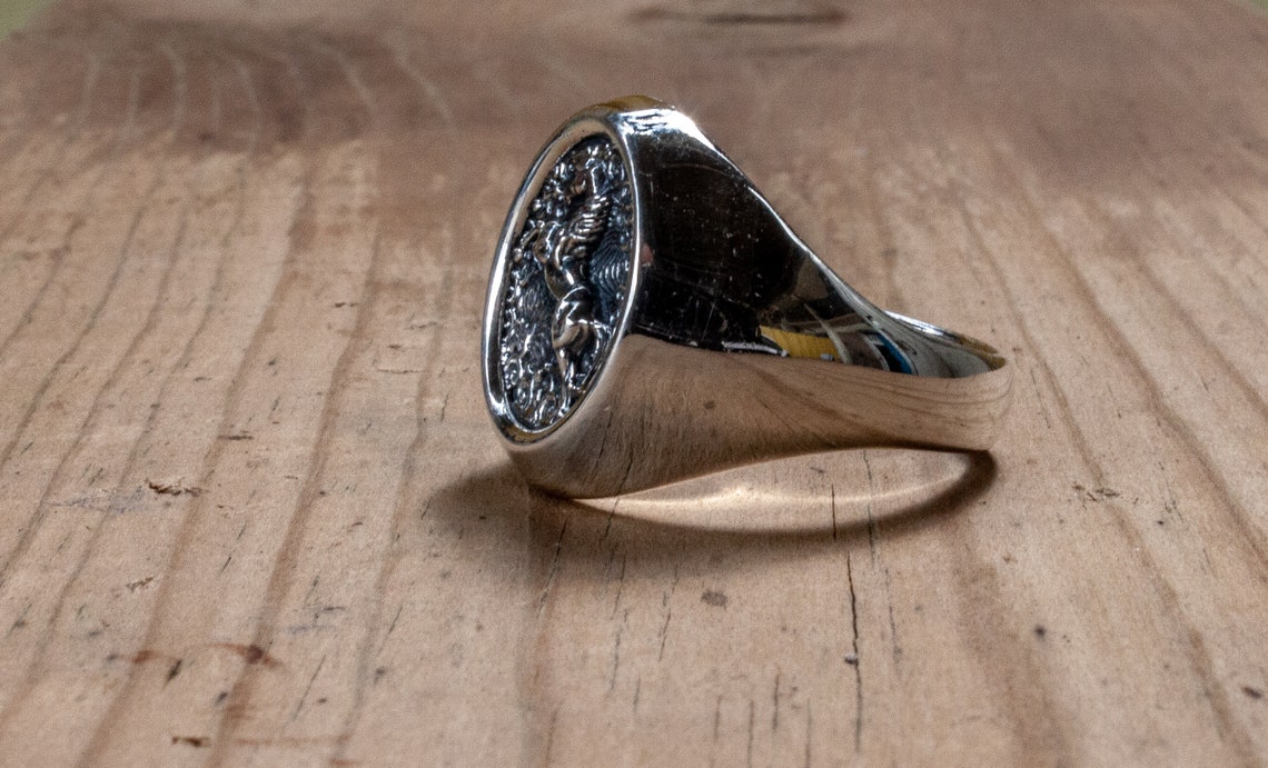 Silver Horse Ring, Unisex Equestrian Ring, Animal Ring Made of Pure ...
