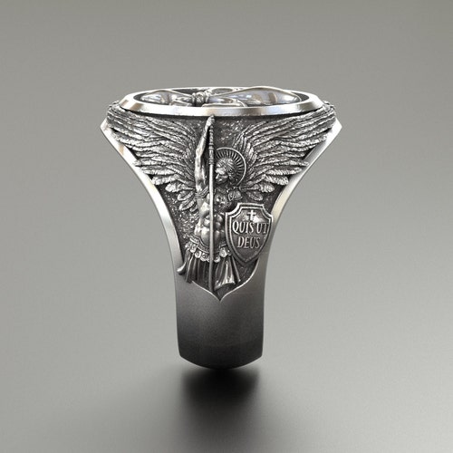 Archangel Saint Michael Signet Ring the Minister of Angels - Etsy