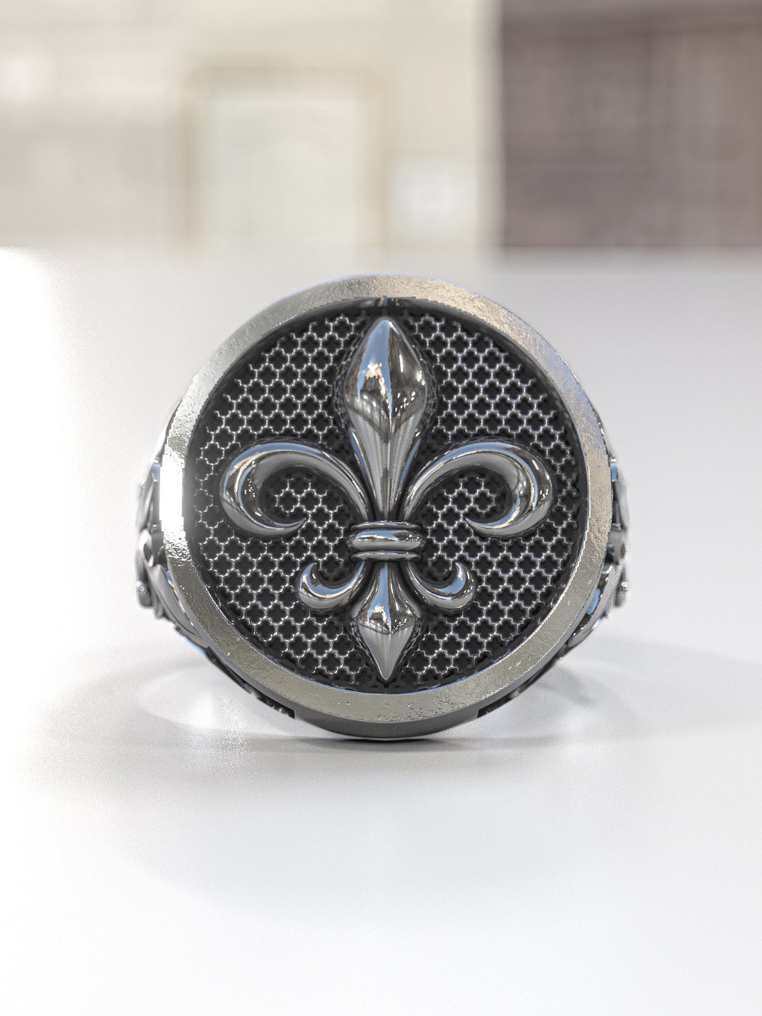 Fleur De Lis Signet Ring Made of Sterling Silver, New Orleans Symbol ...