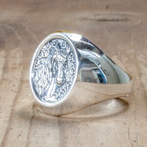 Silver Horse Ring, Unisex Equestrian Ring, Animal Ring Made of Pure ...