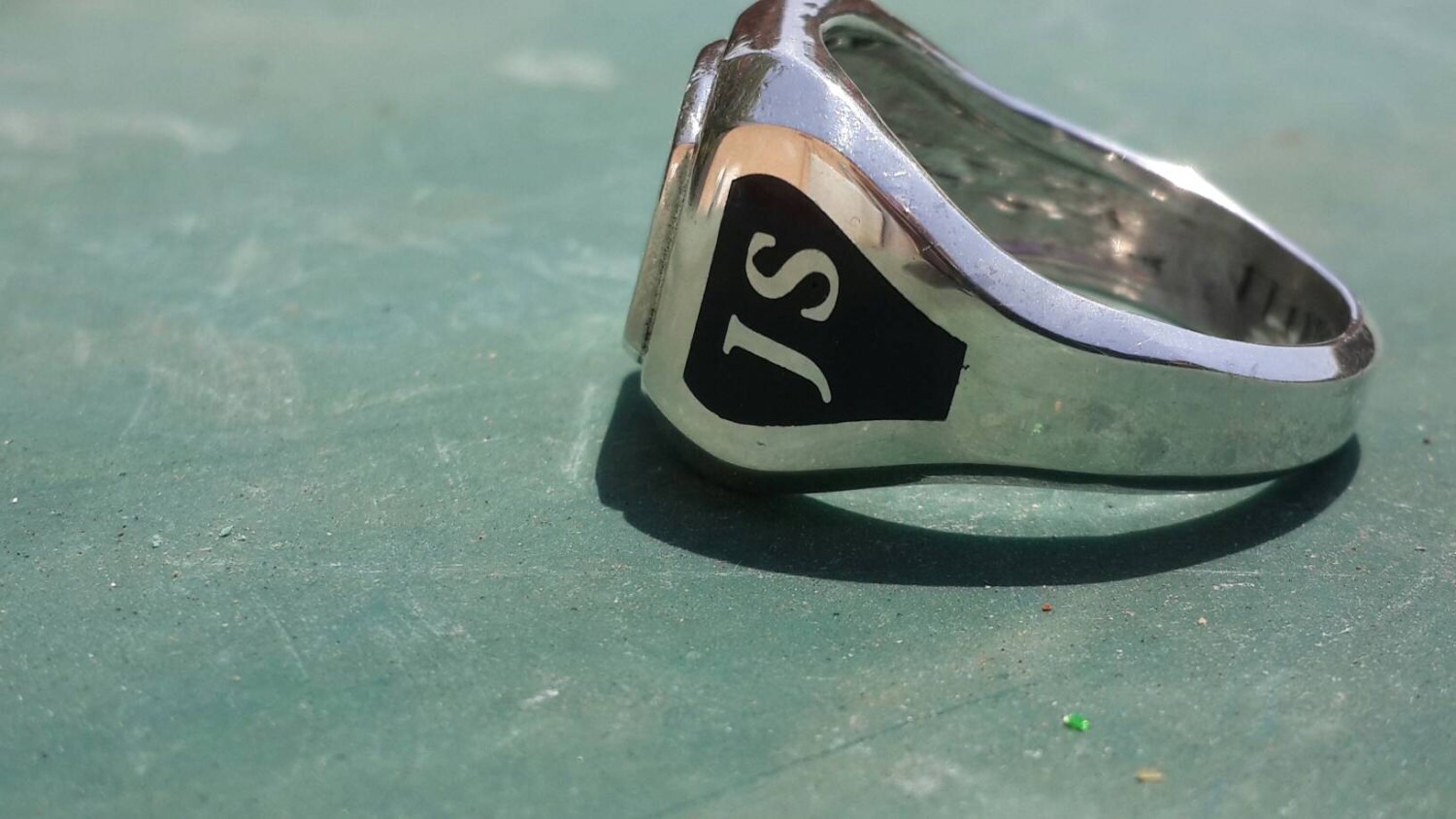 Fleur De Lis Sterling Silver Signet Ring With Initials,fully Customize ...