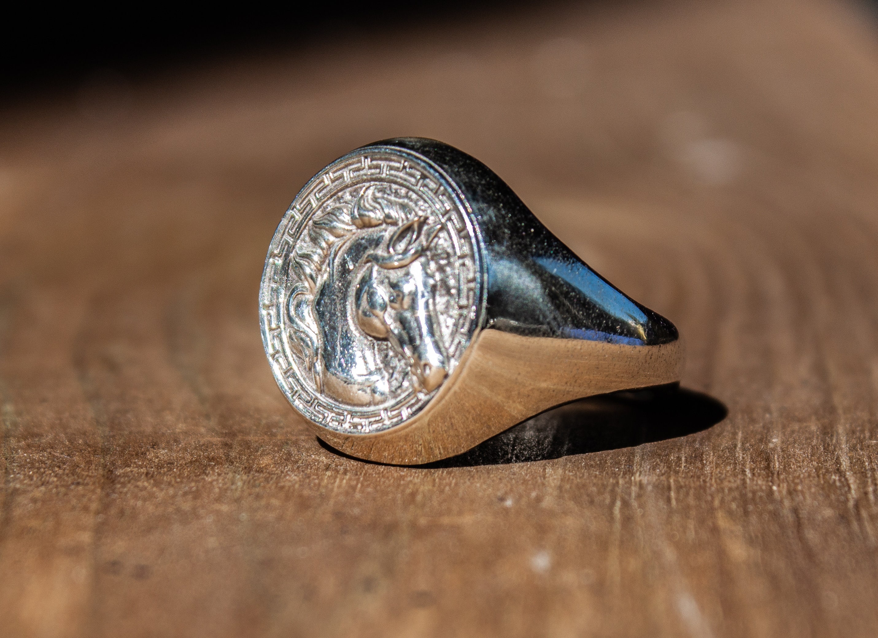 Silver Horse Ring Unisex Equestrian Ring Animal Ring Made of | Etsy