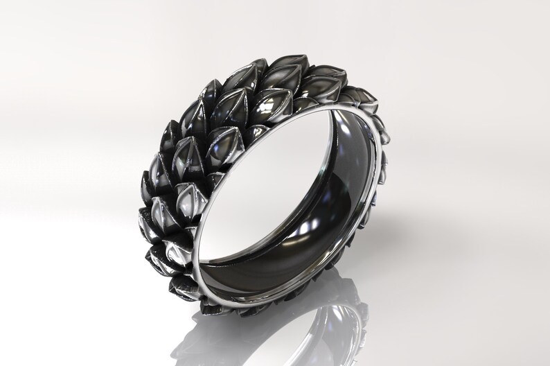 Snake Ring, Reptile Skin,dragon Skin Ring Made of Sterling Silver ...