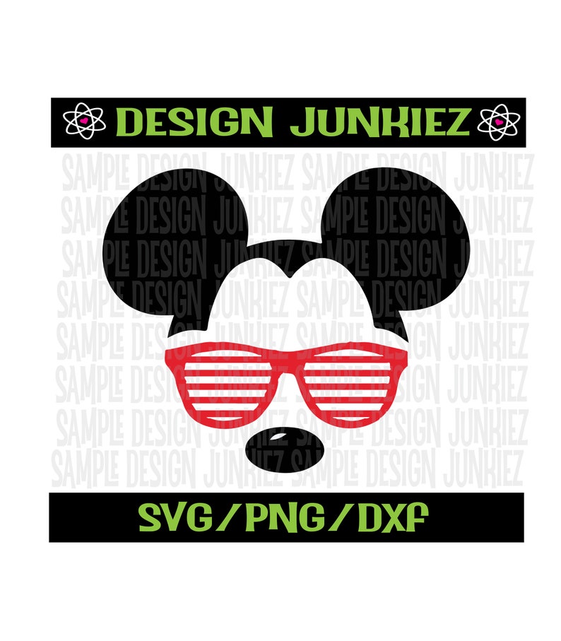 Cool Mickey With Glasses SVG PNG Cut File - Etsy