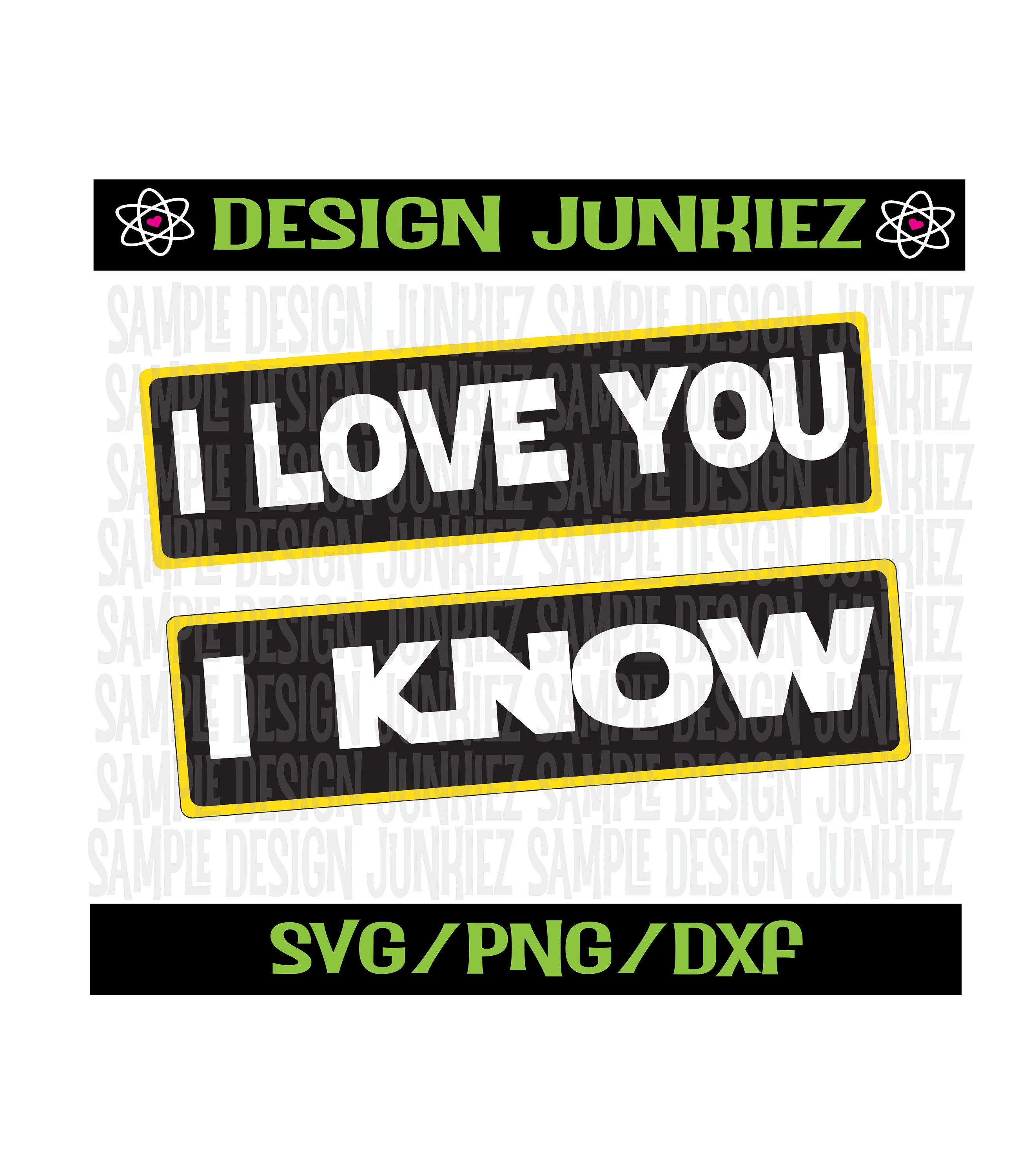 I Love You-- I Know Star Wars Version SVG PNG Cut File - Etsy