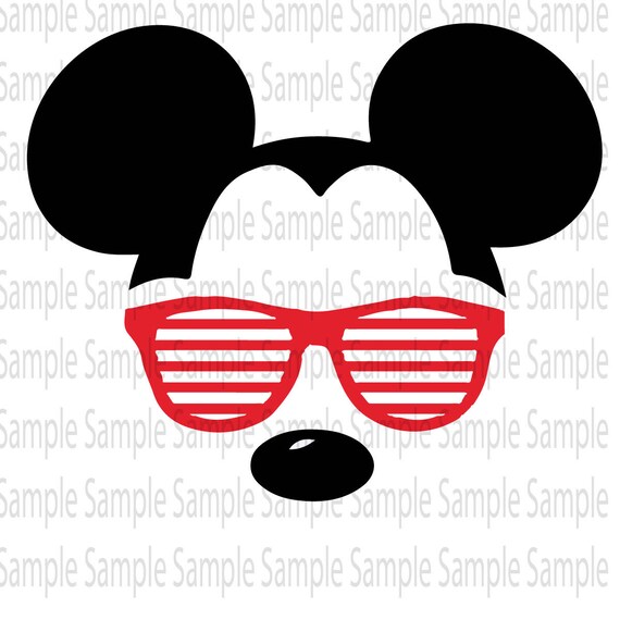 Cool Mickey with Glasses SVG PNG Cut FIle | Etsy