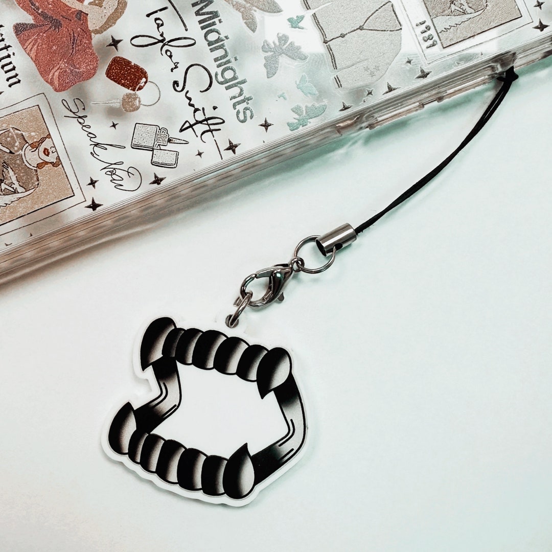 Vampire Teeth Acrylic Dangle Phone Kindle E-reader Charm - Etsy