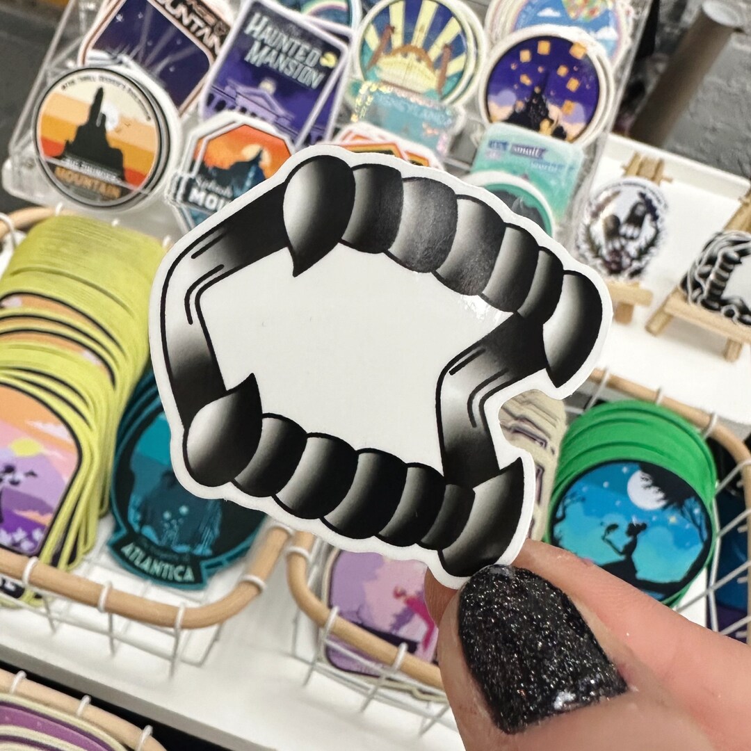 Vampire Teeth Transparent Waterproof Vinyl Sticker - Etsy