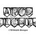 Gothic Cobweb Alphabet Bunting A-Z Papercutting Templates, Vinyl ...