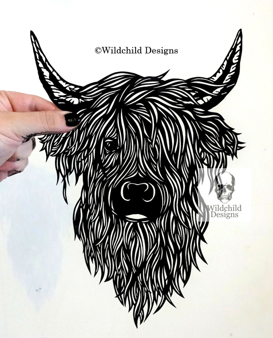 Highland Cow Papercutting Template, Highland Cow Vinyl Template ...
