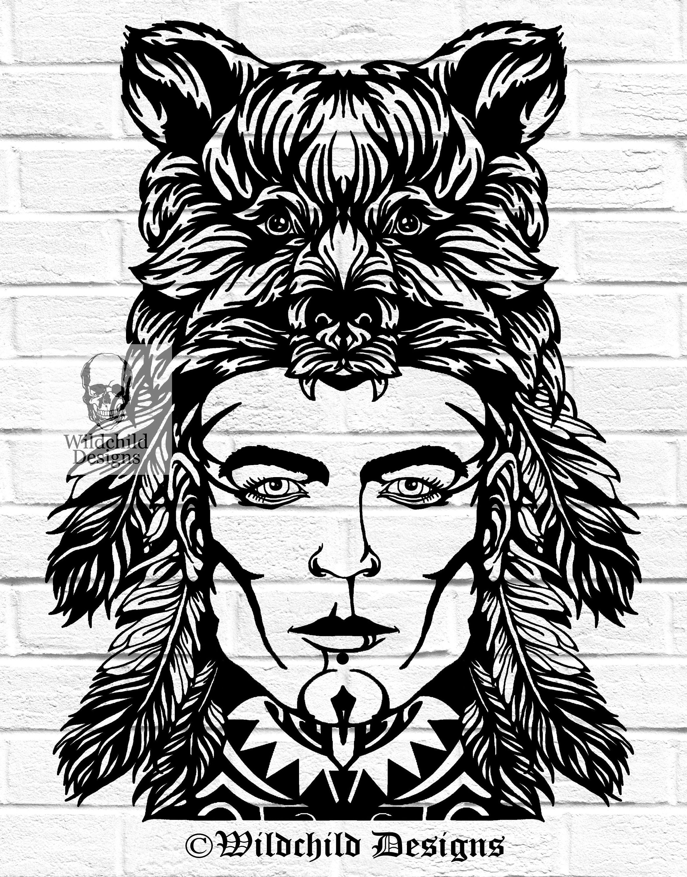 Grey Spirit Paper Cutting Template Commercial Use Vinyl - Etsy