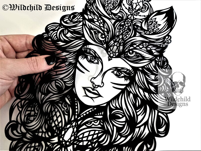 Tribal Queen Paper Cutting Template Personal Use Vinyl | Etsy UK