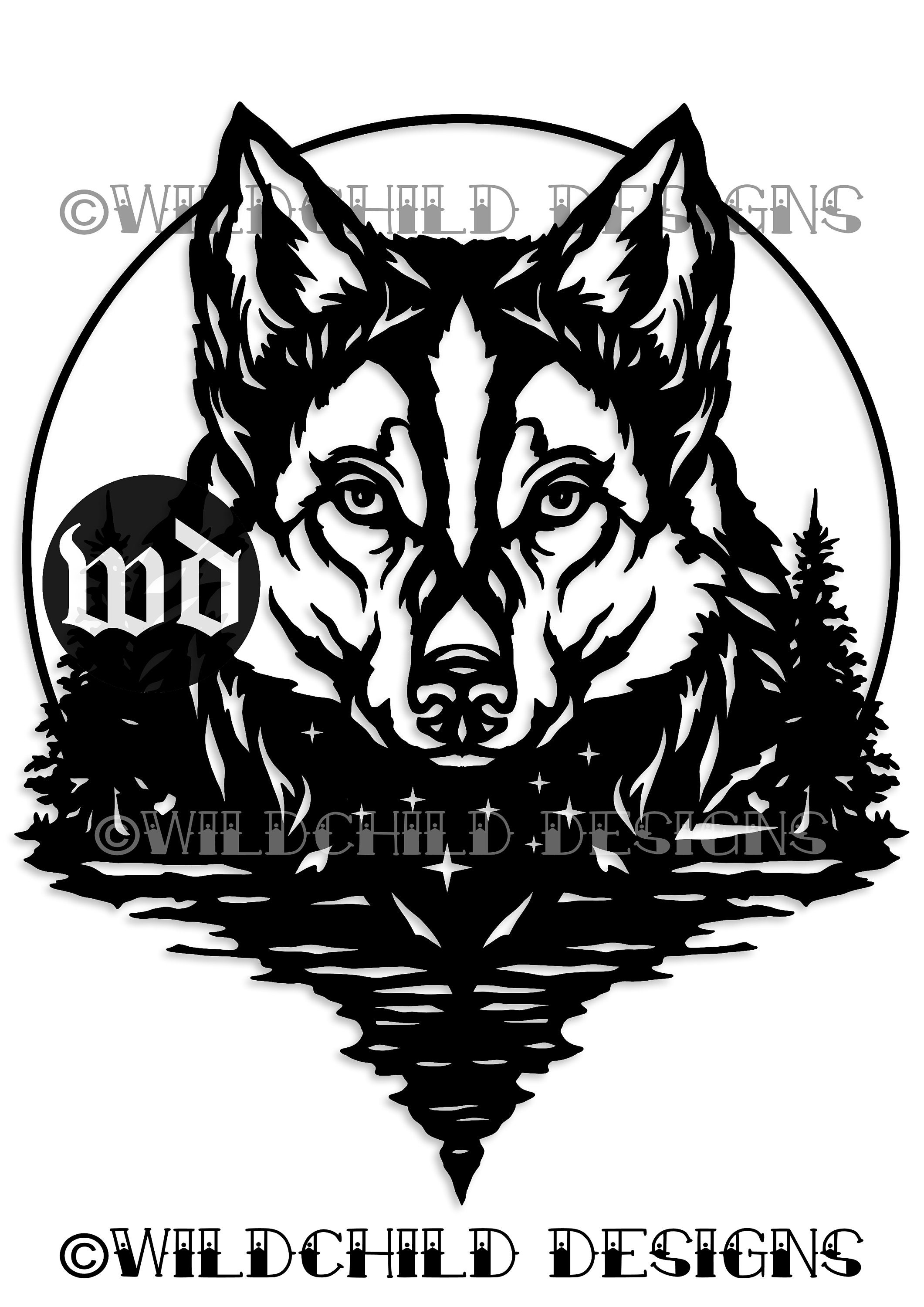 11 X Wolf Head Paper Cutting Templates Commercial Use | Etsy