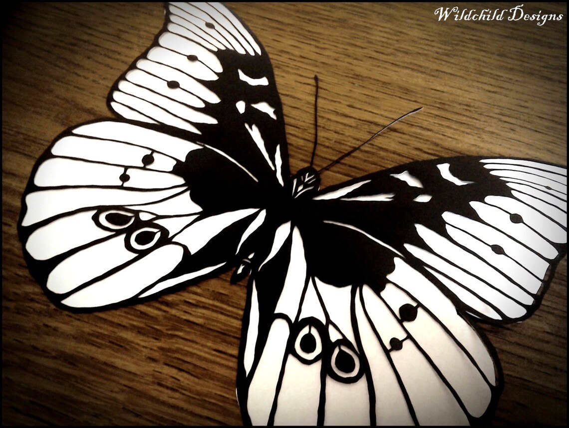 Blue Morpho Butterfly Paper Cutting Template Personal Use - Etsy