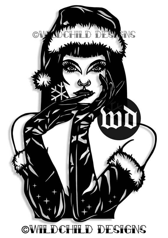 Mrs. Claus Paper Cutting Template Personal Use Vinyl JPEG - Etsy Australia