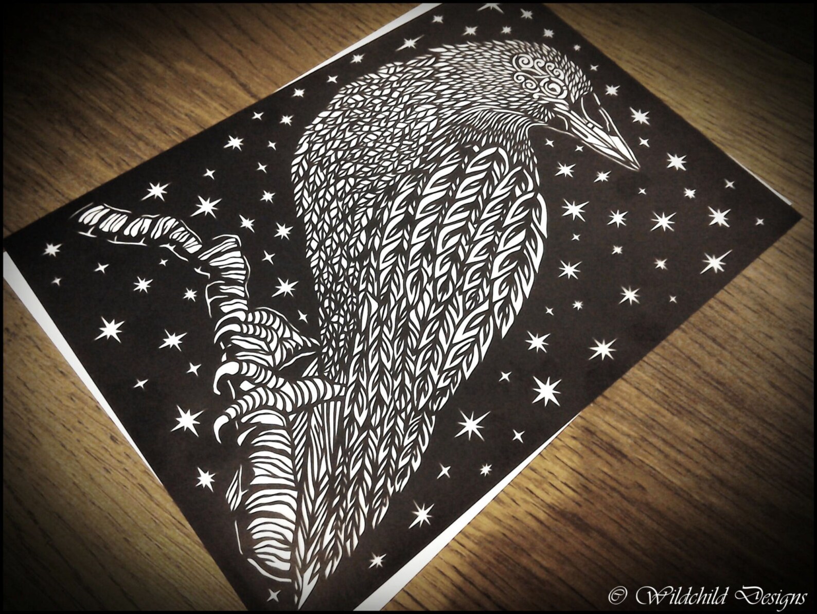 Bertramus Mortimer Raven Papercutting Template Vinyl | Etsy