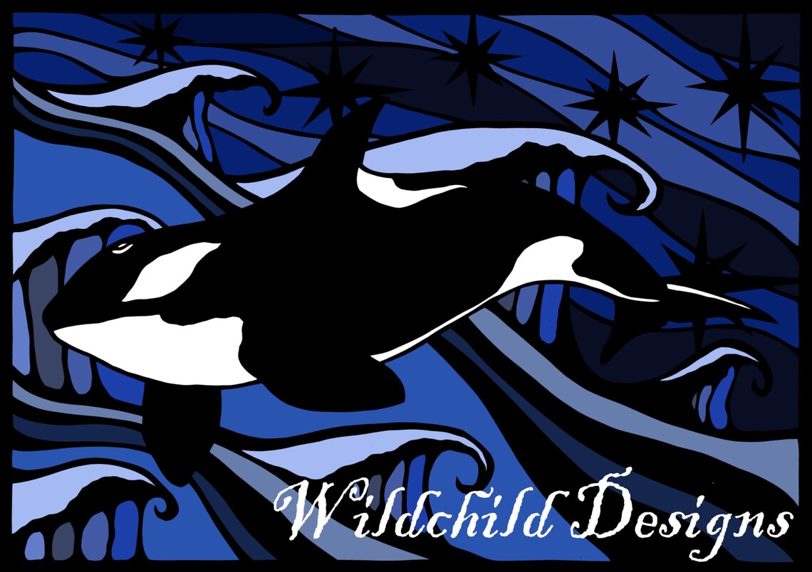 Orca The Killer Whale Paper Cutting Template Personal Use | Etsy