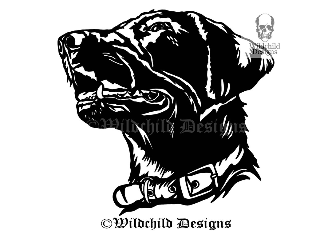 Black Labrador No.1 Paper Cutting Template, Personal Use, Wildchild ...