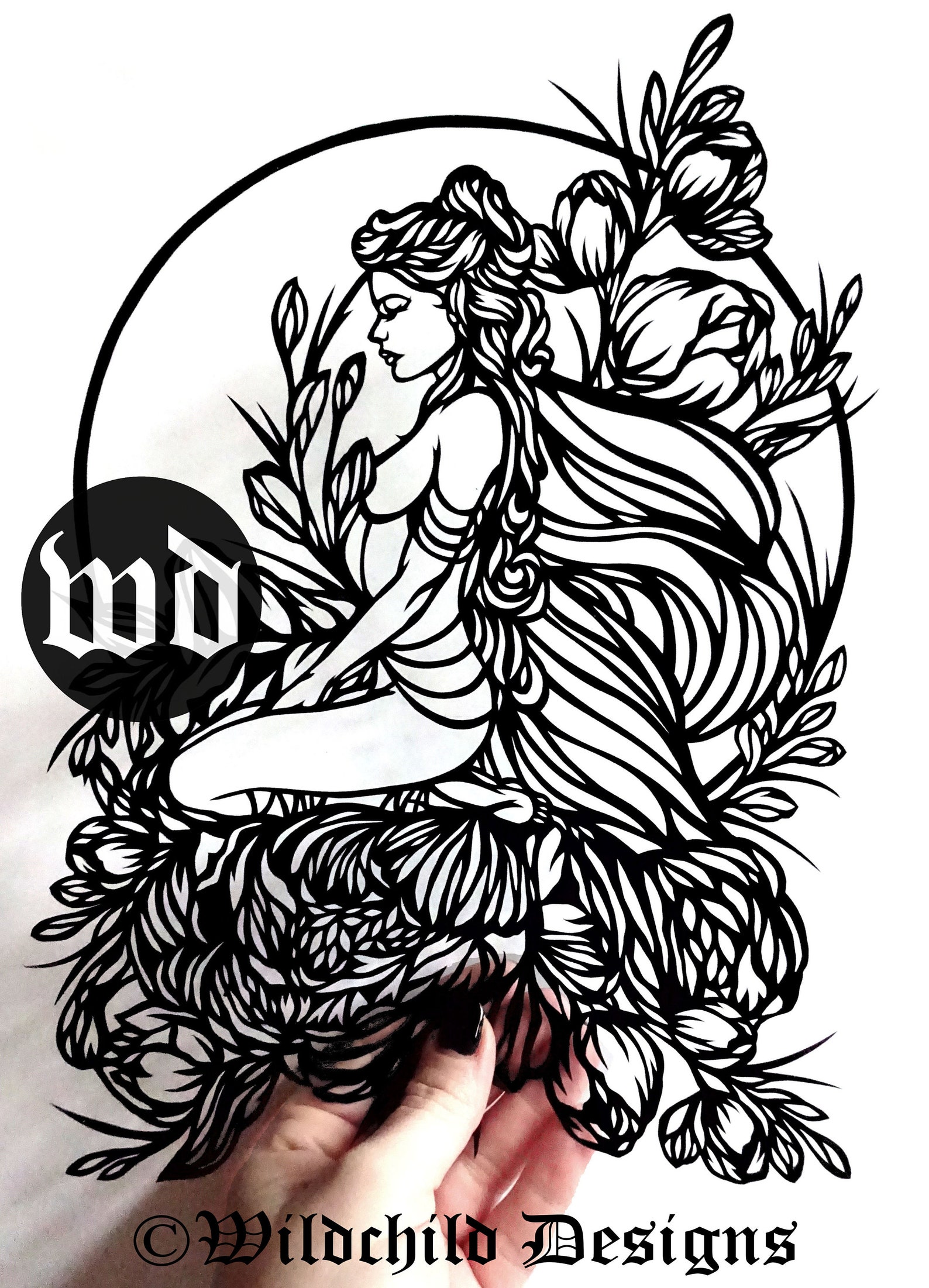 Faye Fairy Paper Cutting Template Faerie Paper Cutting - Etsy