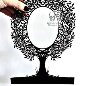 Rose Tree Frame Paper Cutting Template Personal Use Vinyl - Etsy UK