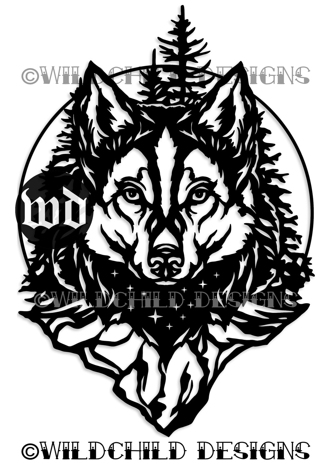 11 X Wolf Head Paper Cutting Templates Commercial Use | Etsy