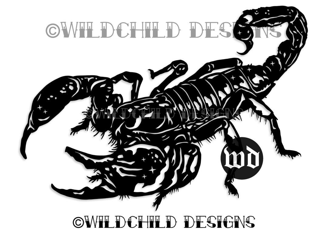 Scorpion Papercutting Template, Personal Use, Vinyl Template, SVG, JPEG ...