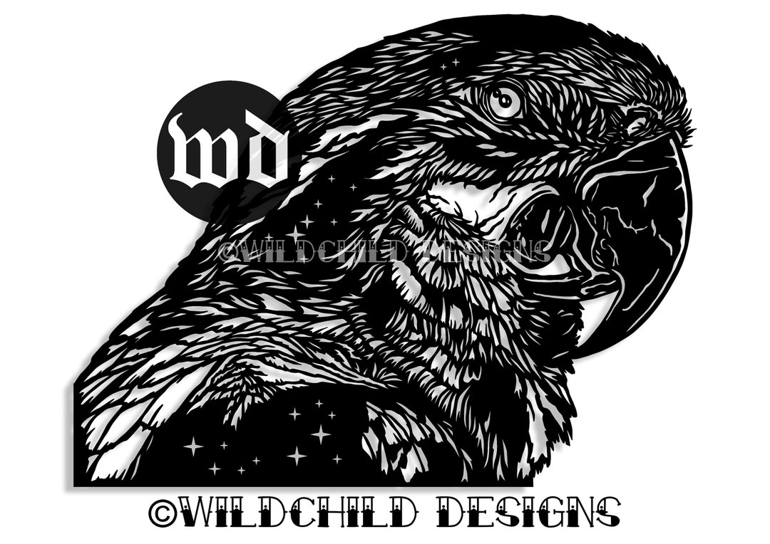 Parrot Papercutting Template, Vinyl Template, SVG, JPEG, Personal Use ...