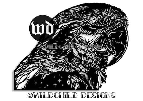 Parrot Papercutting Template Vinyl Template SVG JPEG - Etsy