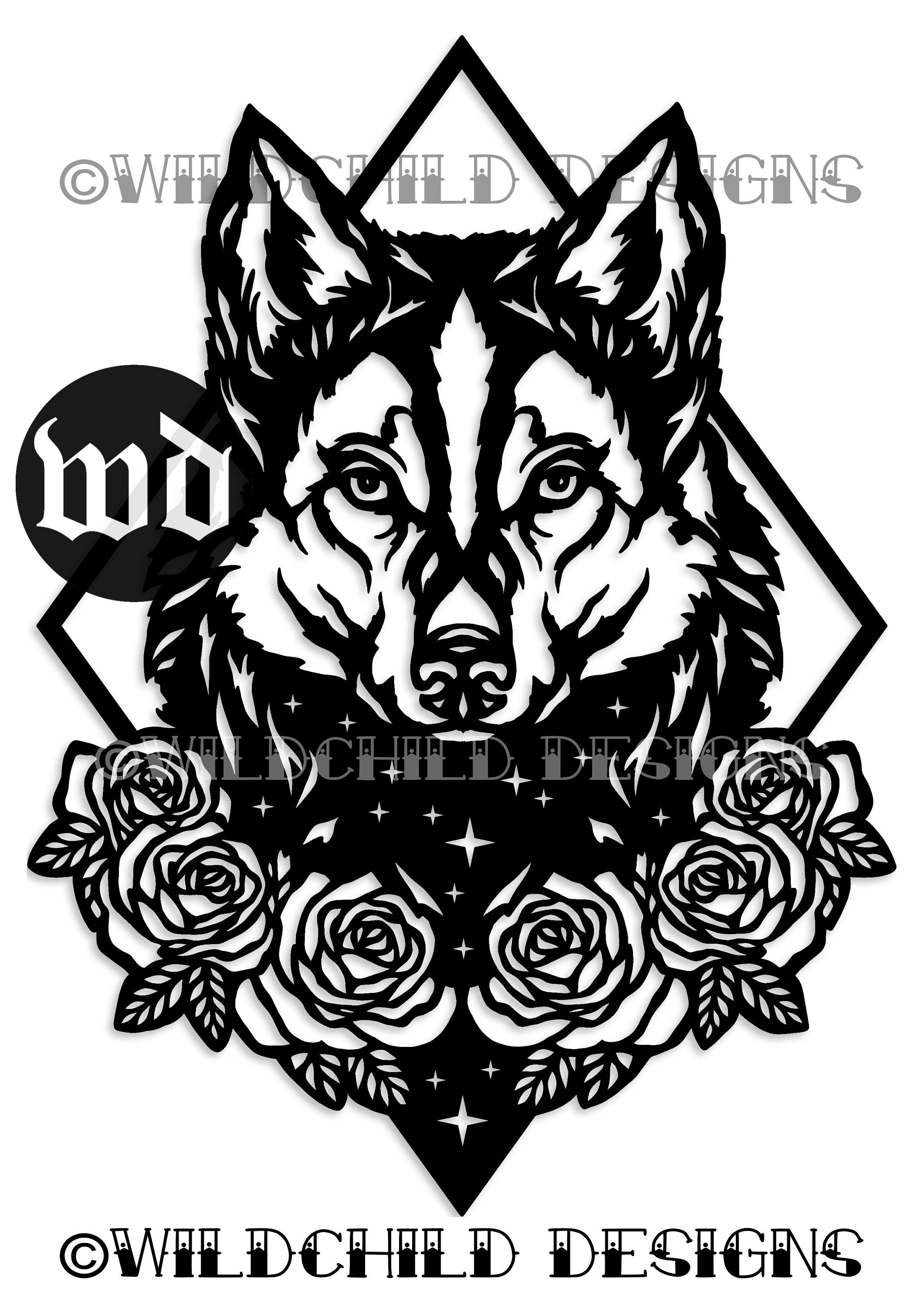 11 X Wolf Head Paper Cutting Templates Commercial Use | Etsy