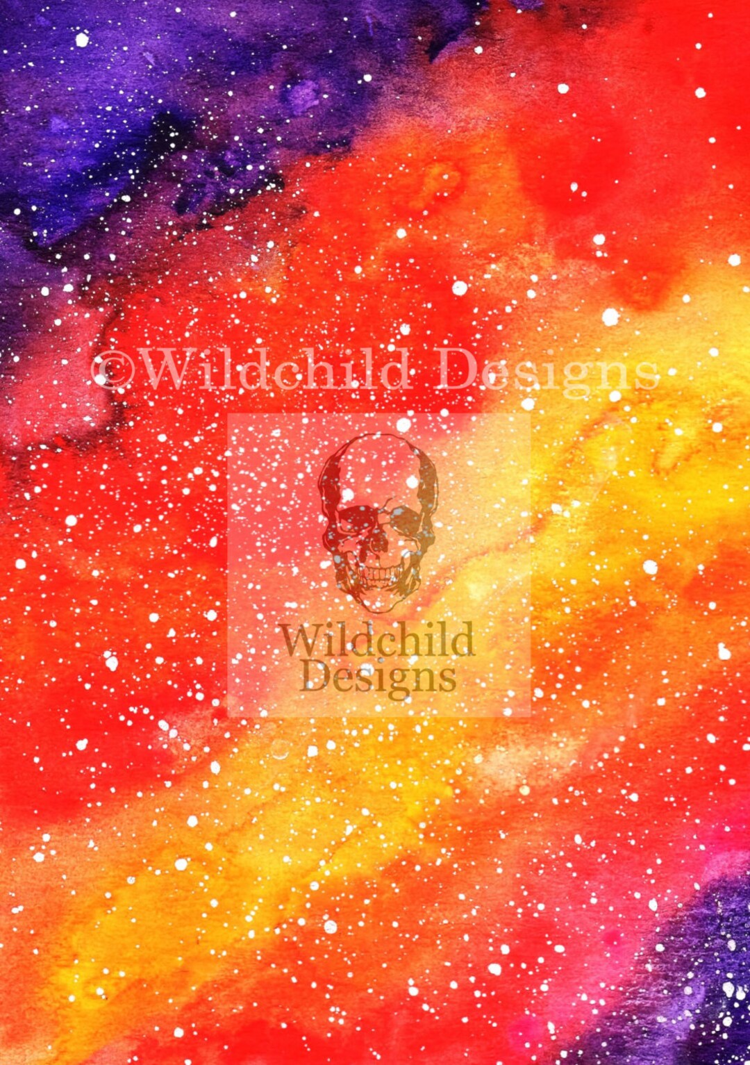 A4 Galaxy Nebula Space Watercolour Backing Paper From - Etsy