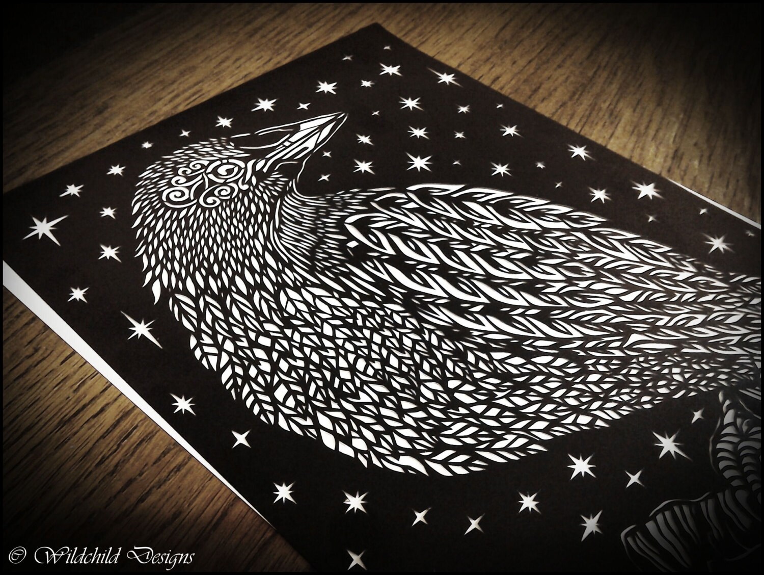 Bertramus Mortimer Raven Papercutting Template Vinyl | Etsy