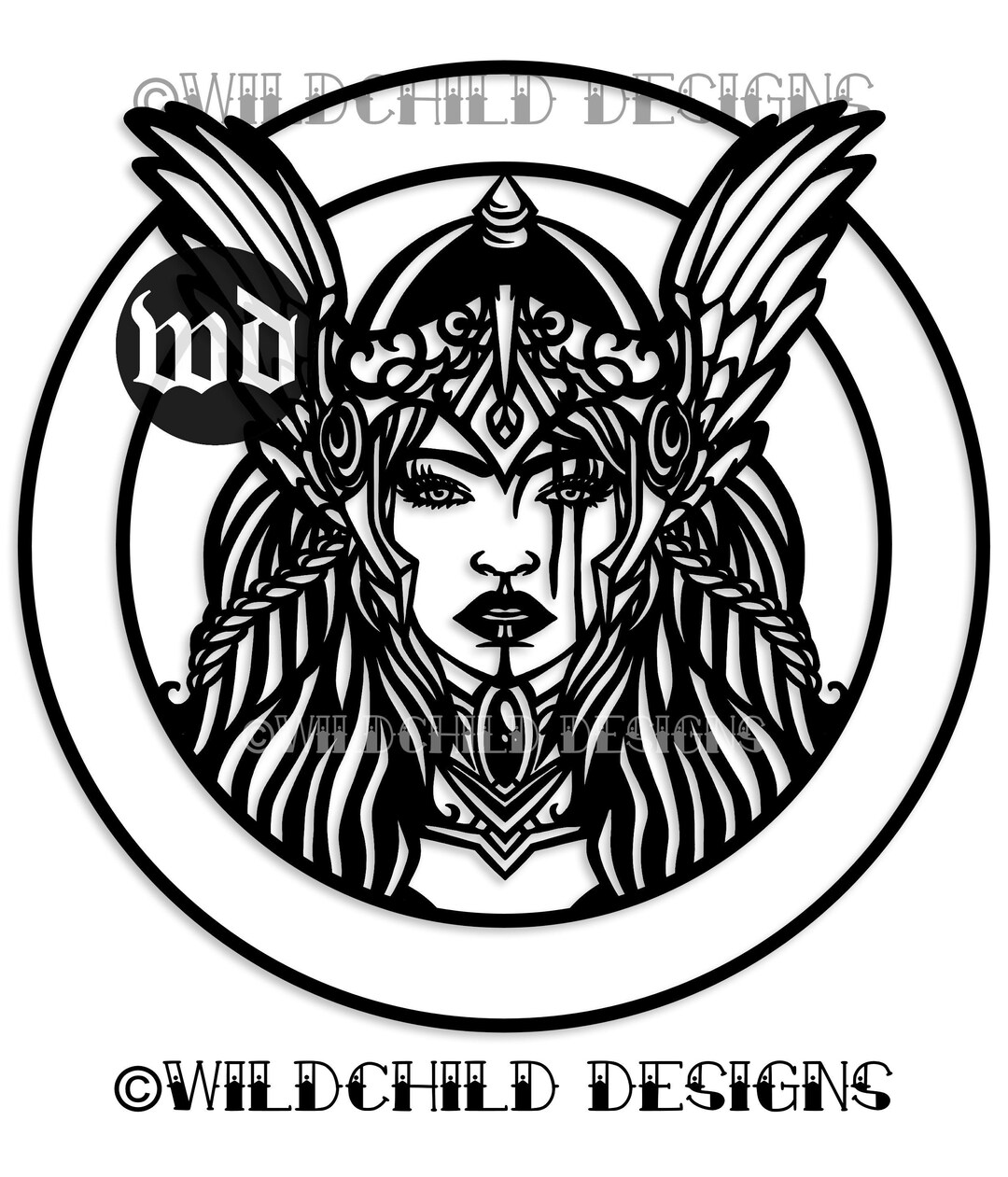 Freya Circle Papercutting Template, Vinyl Template, SVG, JPEG ...