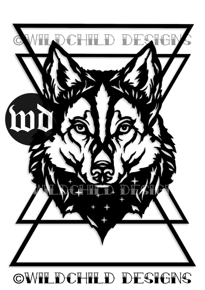 11 X Wolf Head Paper Cutting Templates Commercial Use | Etsy
