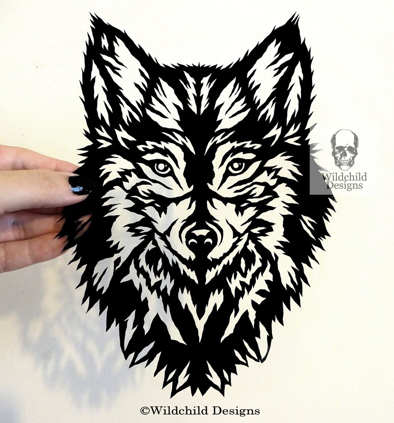 Sapphire Wolf Paper Cutting Template Commercial Use Vinyl - Etsy Canada
